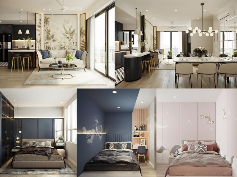 Thiết kế nội thất chung cư 74m2 hiện đại | 2-3 phòng ngủ